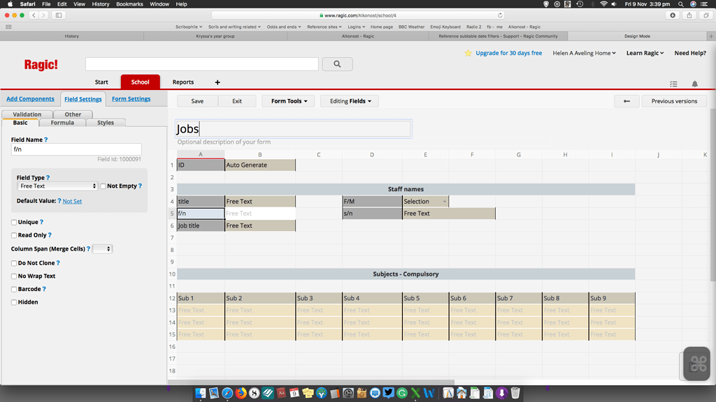 Subtables vs ordinary fields - Support - Ragic Community