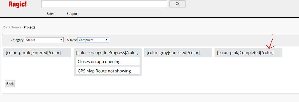 Kanban titles when group by category show markup (used to set color for list view) - Feature ...