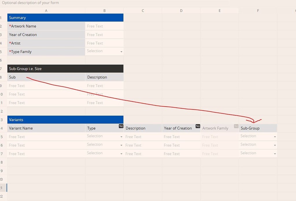 Using list from subtable for categories in another subtable - Support - Ragic Community