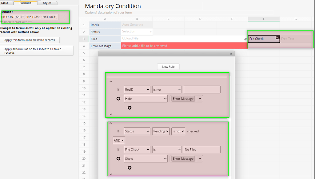 Conditional Mandatory - Support - Ragic Community
