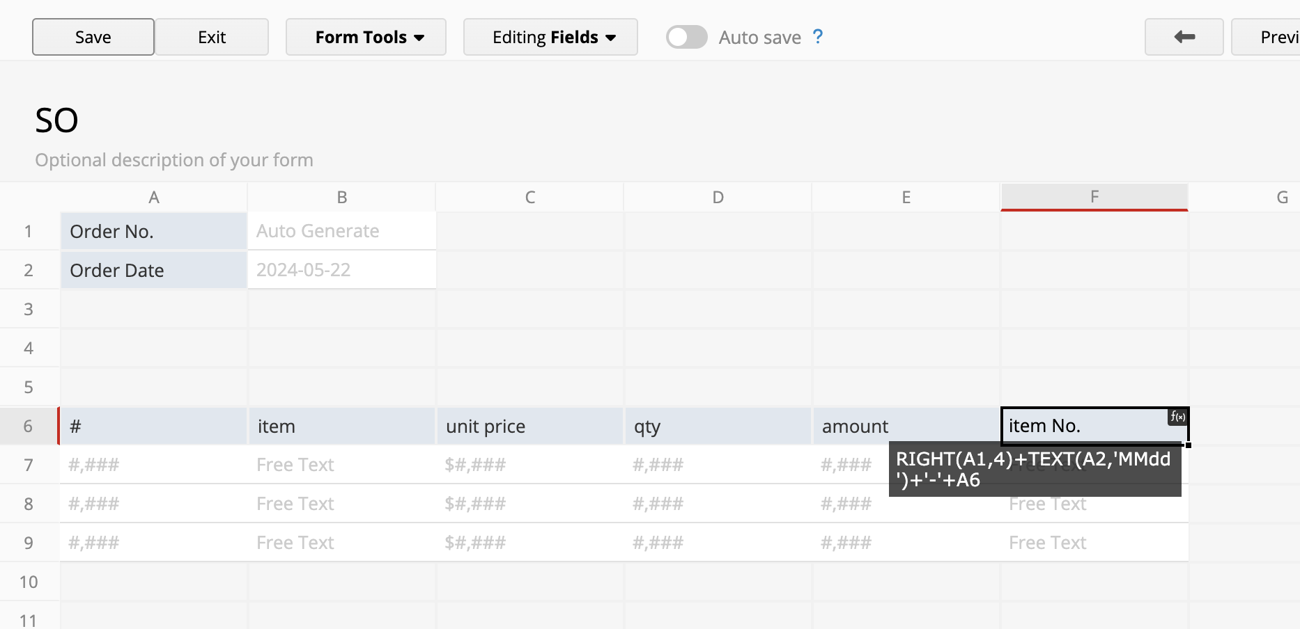 Subtable Auto Generate Running Number With Other Field Support Ragic Community